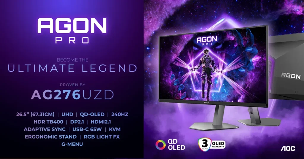 4K ir 240 Hz – naujasis AGON PRO AG276UZD nustato naujus rinkos standartus – IT naujienos